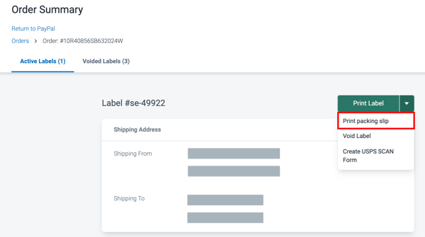 Print A Packing Slip PayPal Shipping Center Help